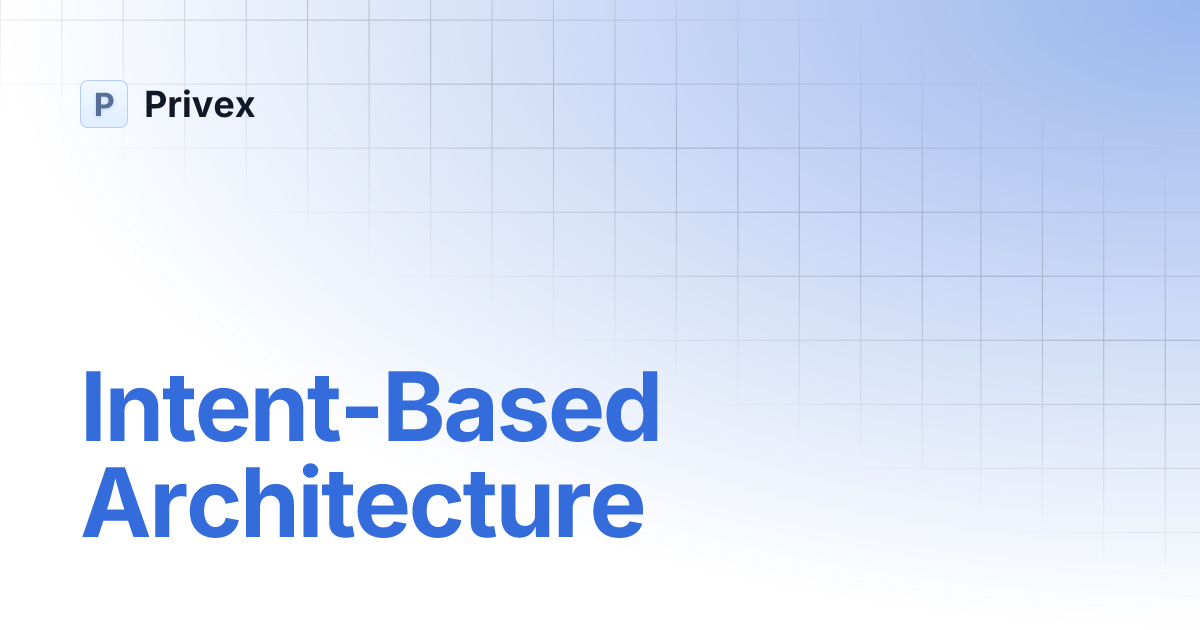 Intent-Based Architecture | Privex
